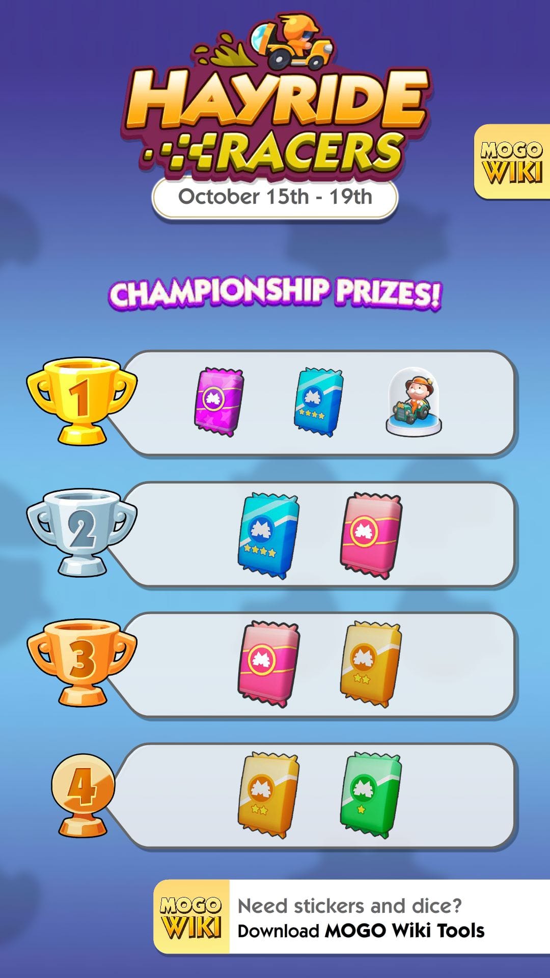 Today's Events (Oct 15, 2025) - Cozy Comforts + Tycoon Racers