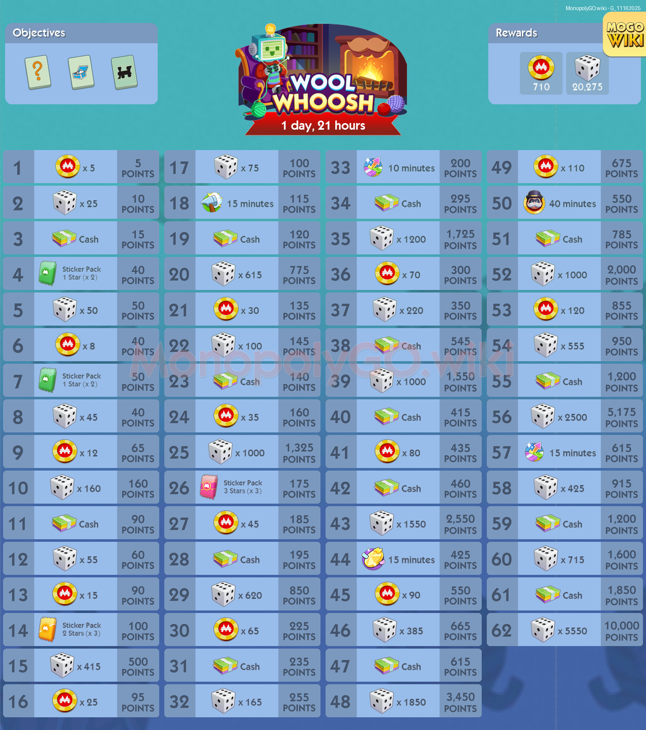 Today's Events (Nov 16, 2025) - Prize Drop