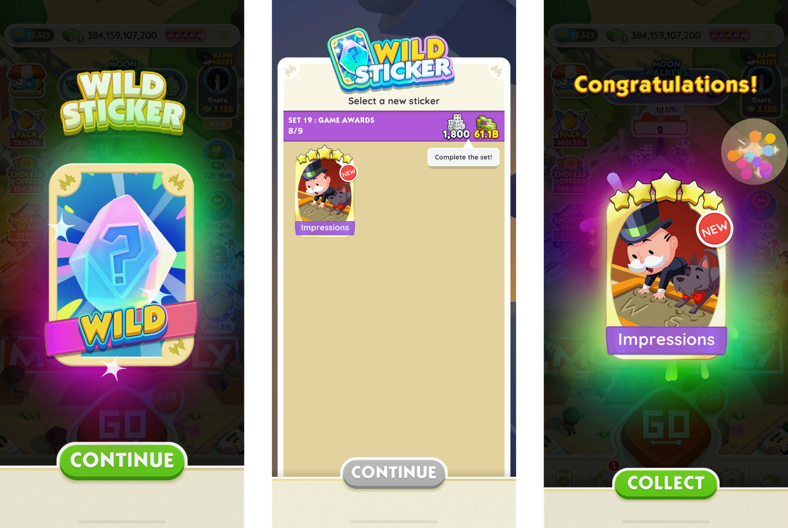 New Monopoly GO! Feature: Wild Stickers